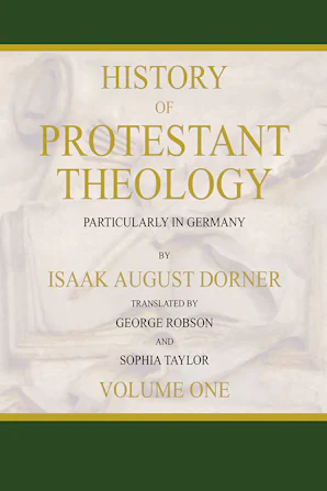 History of Protestant Theology, Volume 1- Wipf and Stock Publishers